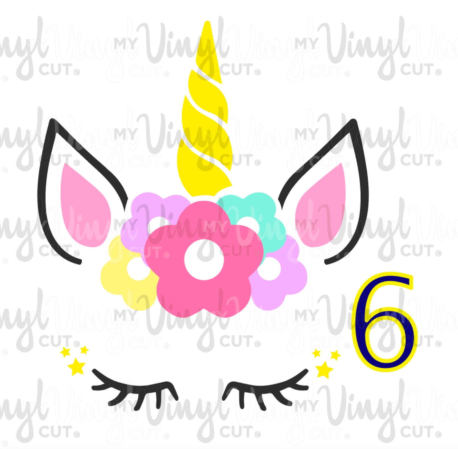 Waterslide Decal Vector Unicorns 3 1/2 inches tall Inkjet | Etsy