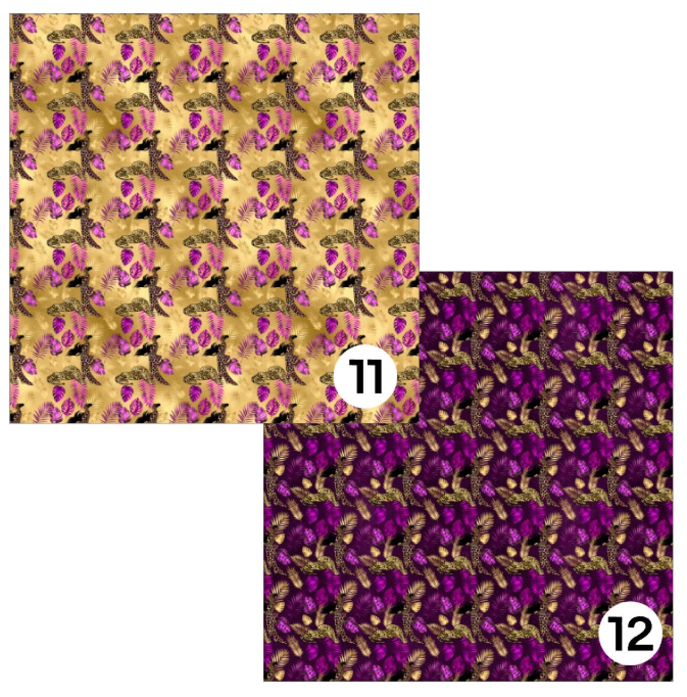 Printed Vinyl PURPLE GOLD LEOPARD Patterns 12 x 12 inch sheet | Etsy