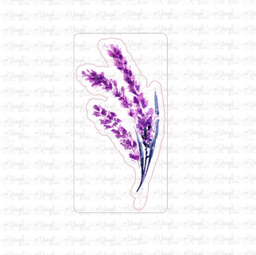 Mini Sticker LF16 Little Lavender Flower 2 Inch Sticker Permanent ...