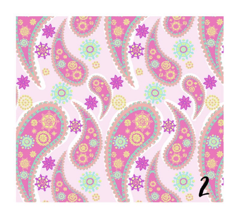 Colorful Paisley Graphics patterned HTV Heat Transfer or | Etsy