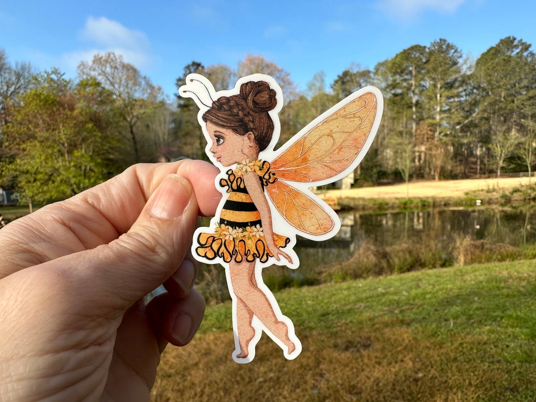 Fairy Bee Girl | 70L | Vinyl Sticker | Waterproof | Permanent Removable ...