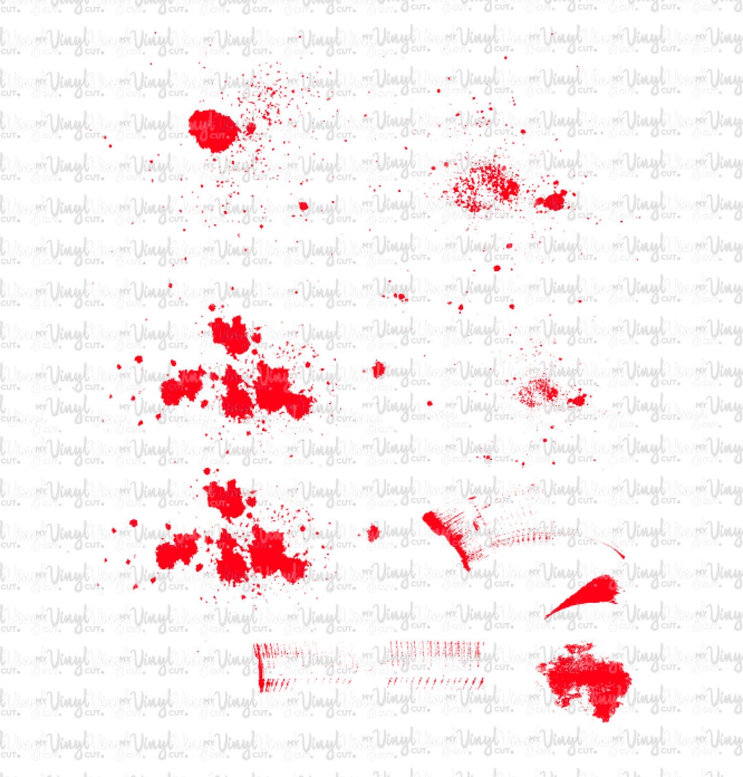 Waterslide Decal 8 X 10 Inch Sheet Various Blood Splatter Permanent ...