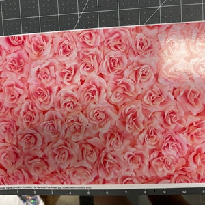 Printed HTV RED or Pink ROSES Heat Transfer Vinyl Pattern 1 Sheet for ...