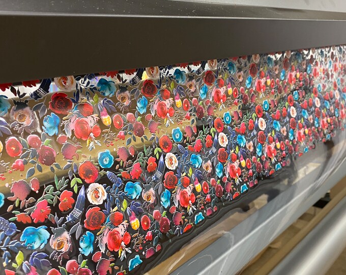 Clear Vinyl Fabric | Marsala Flowers | TPU Vinyl | Printed Vinyl ...