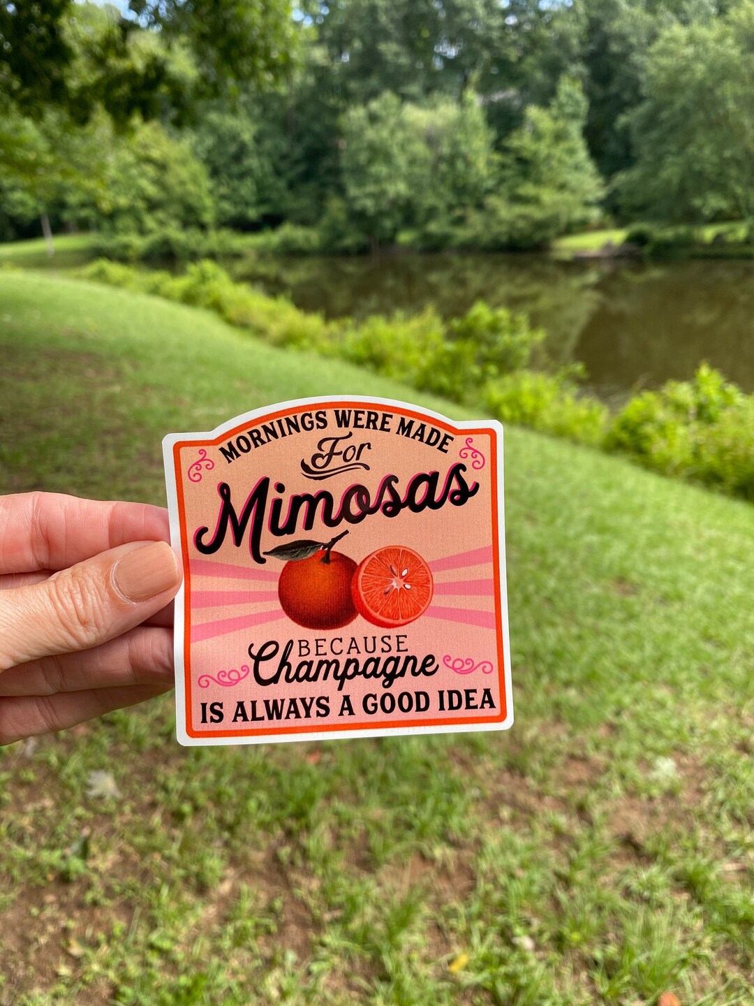 Sticker 10G Mornings Were Made for Mimosas Sparkling Wine is Always a ...