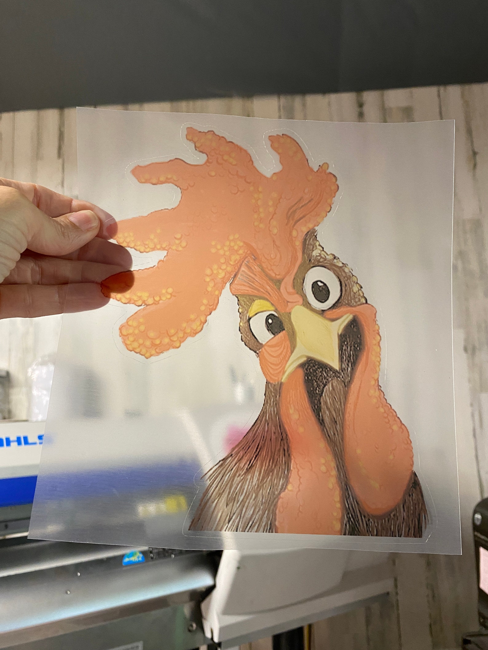 HTV Transfer A1 Crazy Rooster Chicken You Add Text Transfer I Send to ...