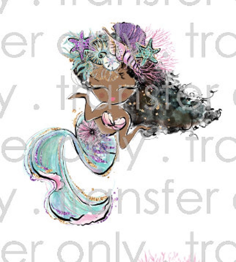 Sticker Sheet Set of 40 Stickers Mermaid Clipart | Etsy