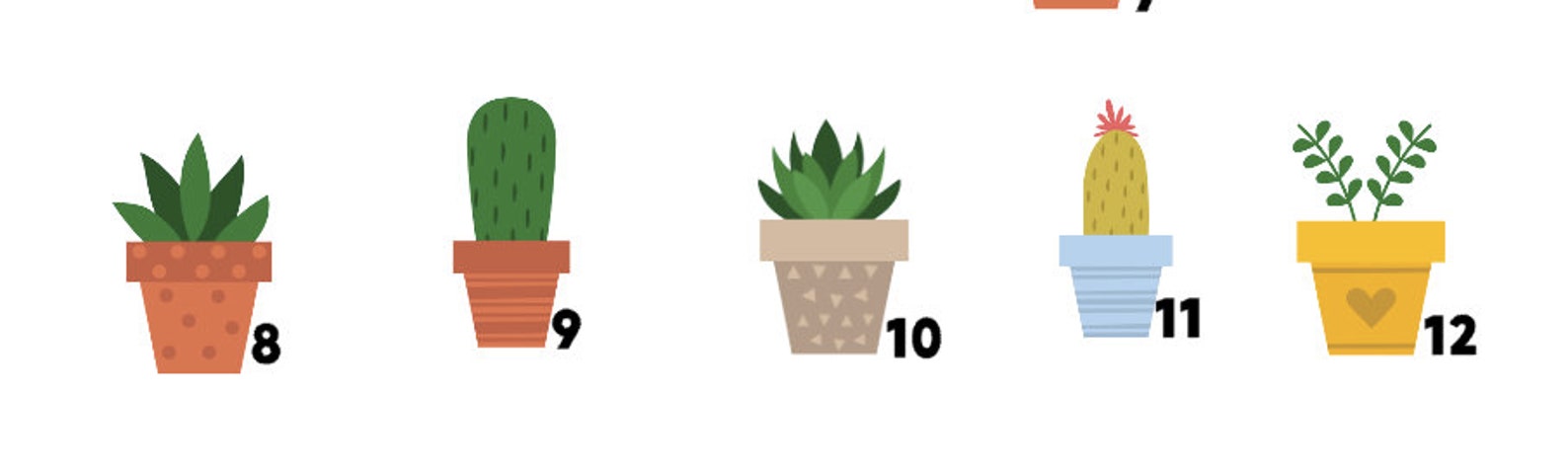 MINI Stickers (#13) Cute Little Cactus Vinyl Stickers Choose One Mini ...