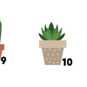 MINI Stickers (#13) Cute Little Cactus Vinyl Stickers Choose One Mini ...