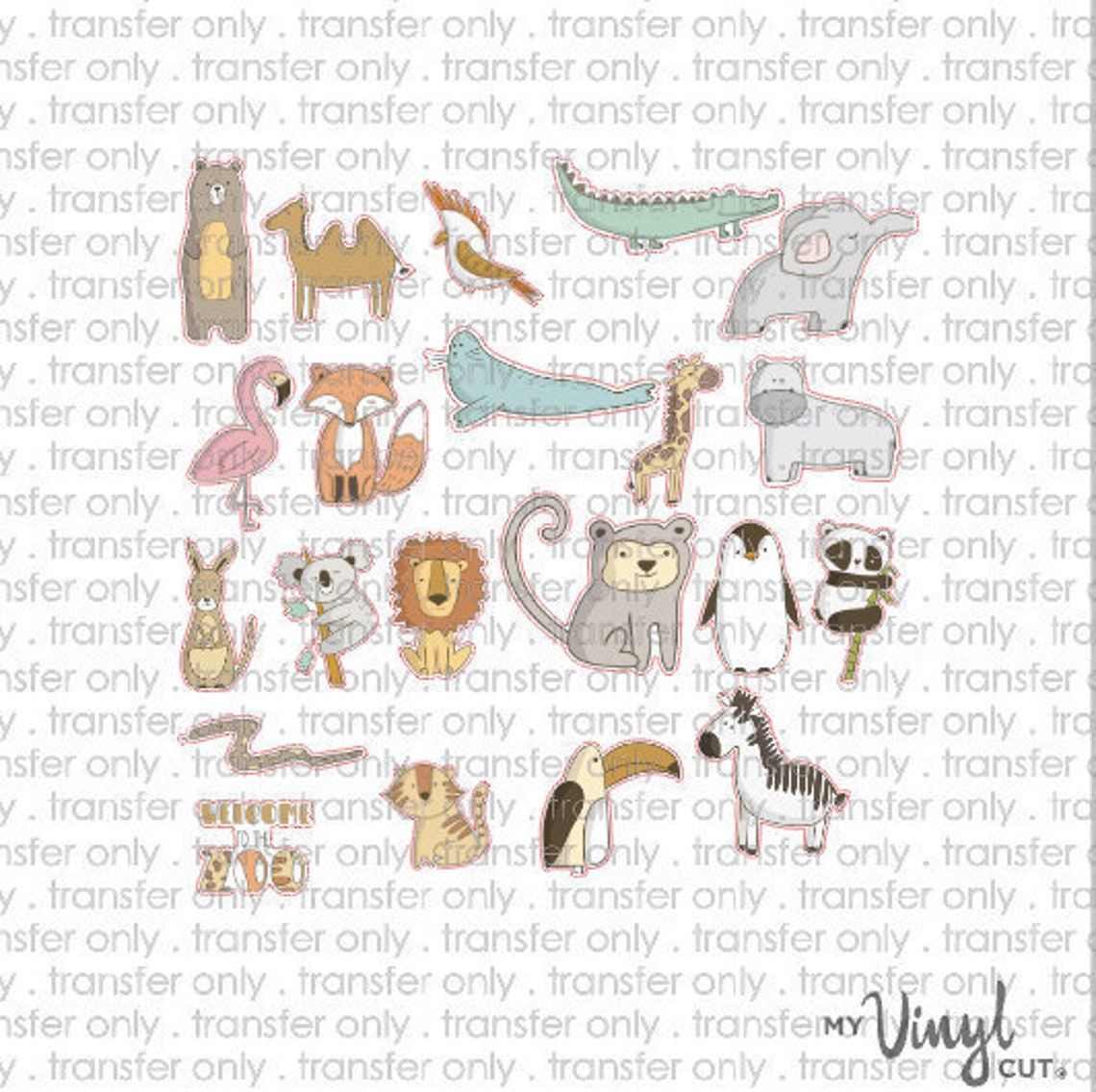 Mini Sticker Animal Zoo Stickers Pick and Choose Your Animal | Etsy