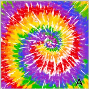 Printed Vinyl Tie Dye Rainbow Patterned Heat Transfer or Adhesive Vinyl ...