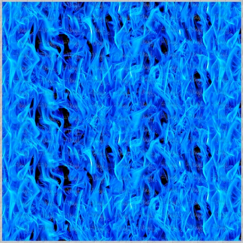 Blue and Black Flames Fire Pattern Printed Heat Transfer Vinyl | Etsy