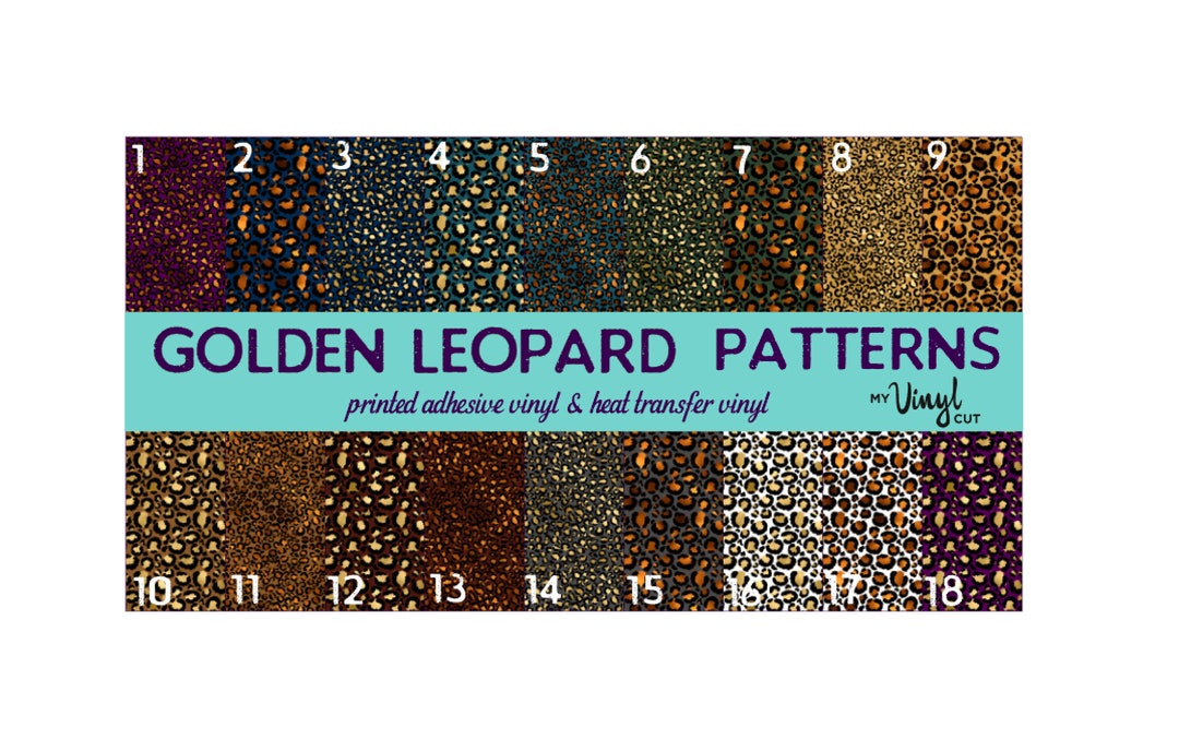 Printed HTV and Vinyl Golden Leopard Animal Print Patterned Heat ...