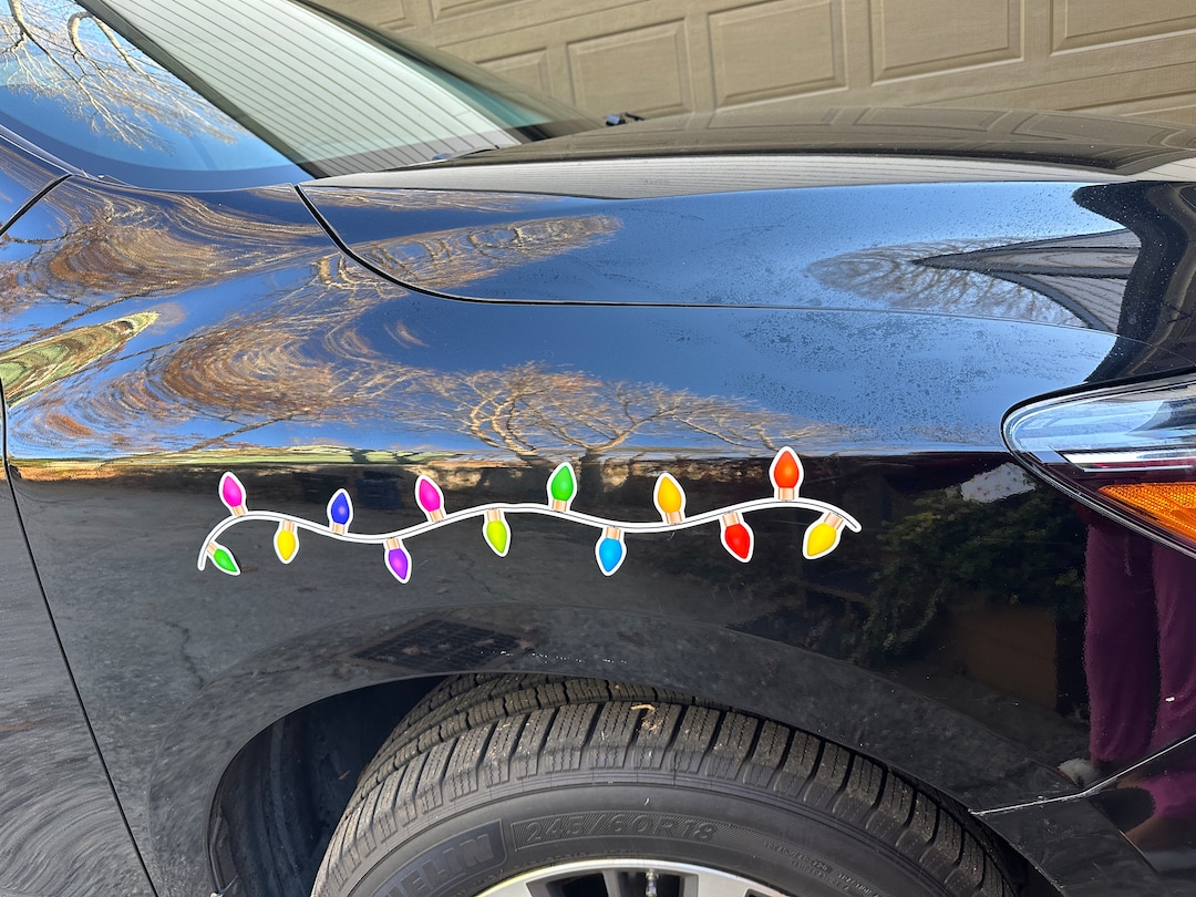 Large Vinyl Car Decal | Christmas Lights | Waterproof | Removable ...