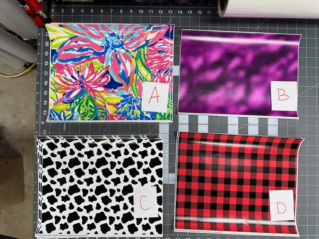 Printed Heat Transfer Vinyl HTV | Clearance | 12 X 9 Inch Sheets ...