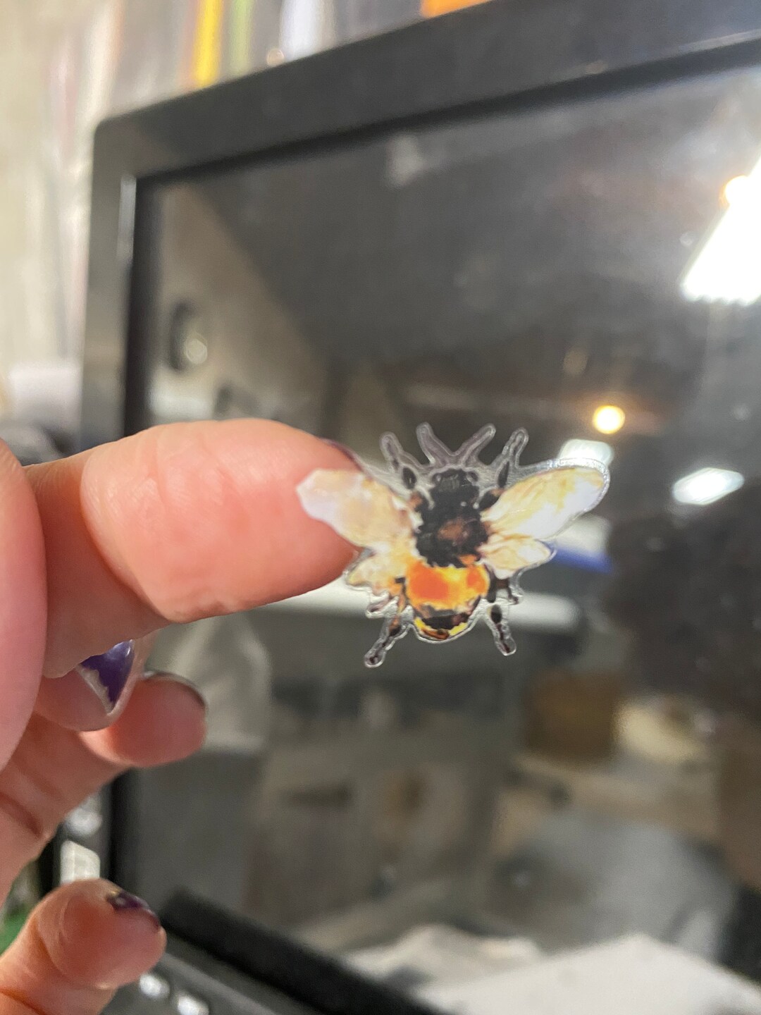 Sticker Set 48-O | Set of 9 Bees | Waterproof Vinyl Sticker | Glitter ...