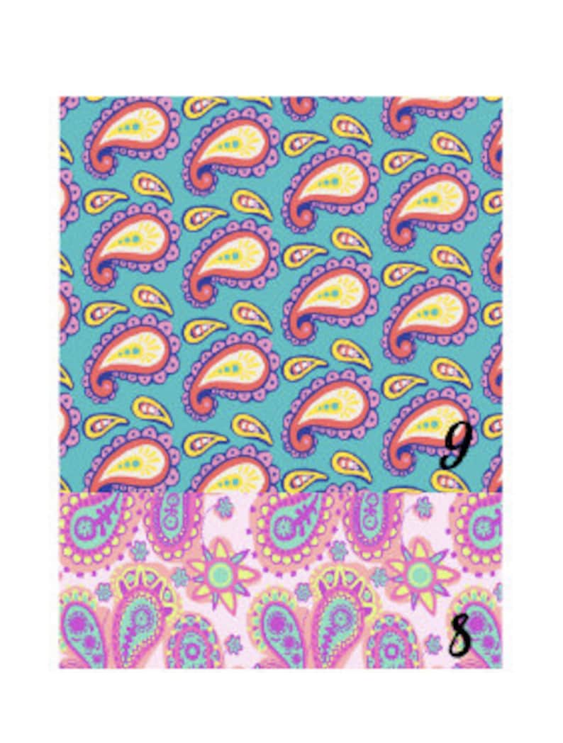 Colorful Paisley Graphics patterned HTV Heat Transfer or | Etsy