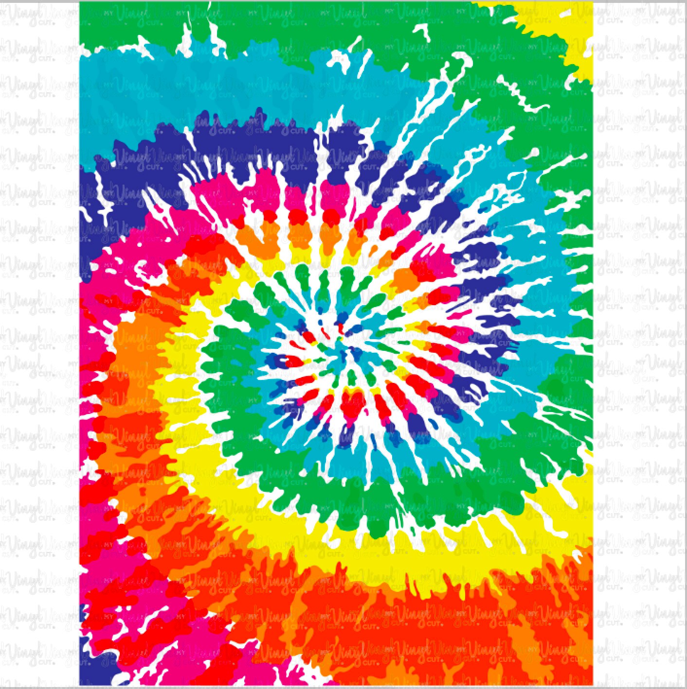 Printed Vinyl Rainbow Tie Dye Swirl Pattern Printed Heat | Etsy