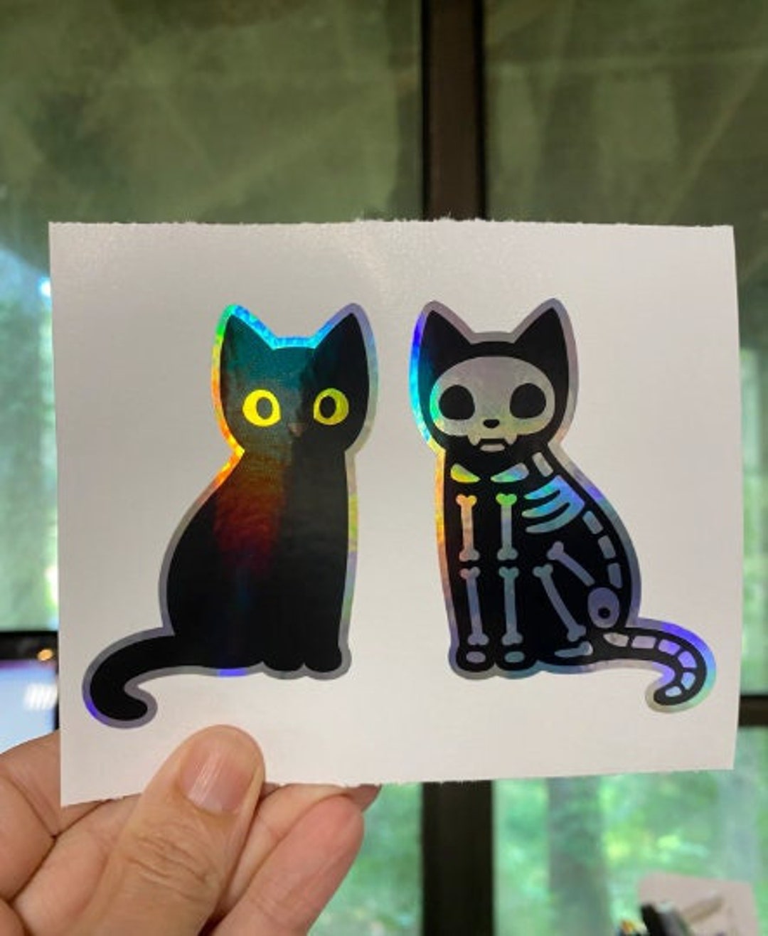 Sticker 25L Skeleton Cats Waterproof Vinyl Sticker - Etsy