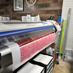 Printed HTV RED or Pink ROSES Heat Transfer Vinyl Pattern 1 Sheet for ...