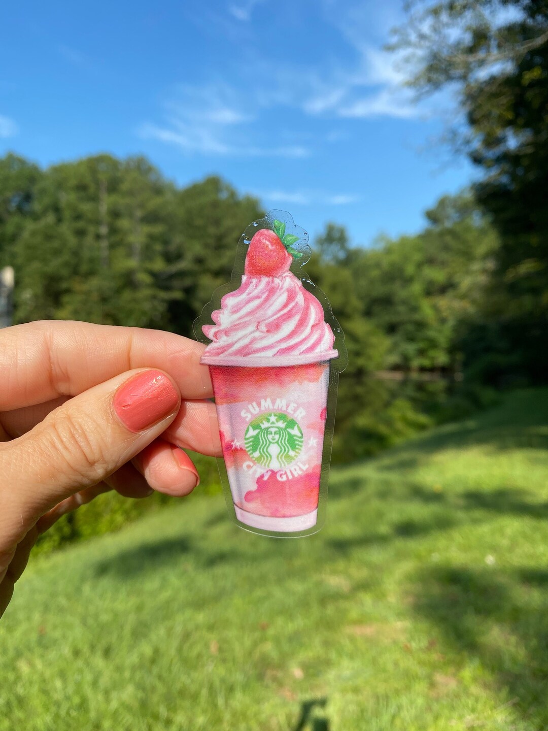 Pink Drink | 49K | Waterproof Vinyl Sticker | Window Cling | Glitter ...