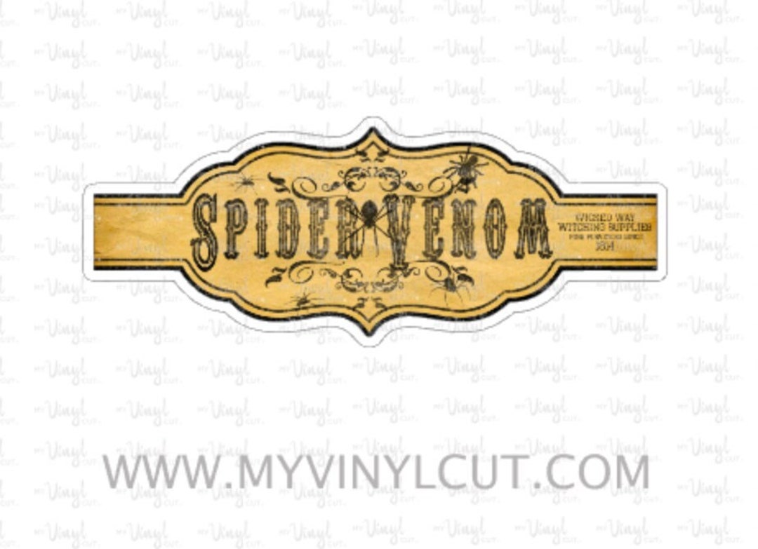 Sticker 25I Vintage Apothecary Spider Venom Wrap Medicine Jar Tumbler ...