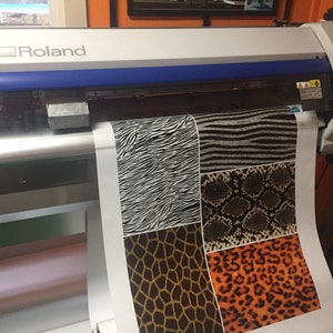 Realistic Animal Fur Patterned Vinyl and HTV Printed on Adhesive Vinyl ...