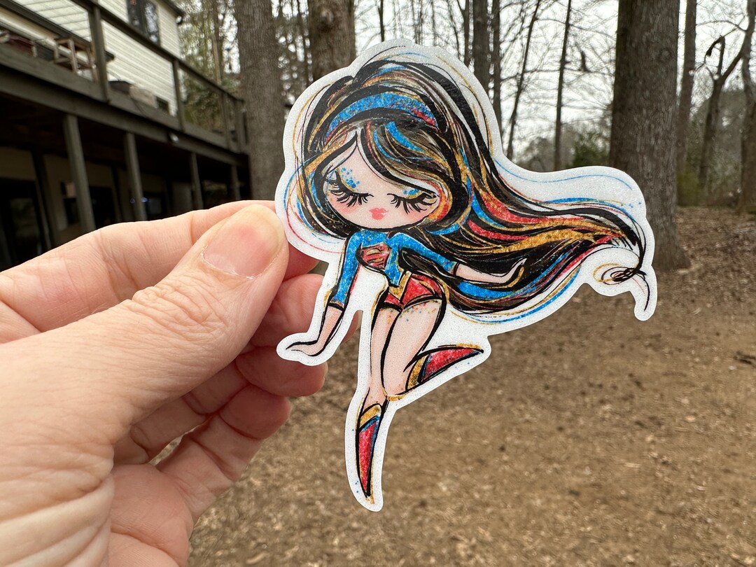 Super Hero Girl | 66G | Vinyl Sticker Waterproof | Window Cling ...