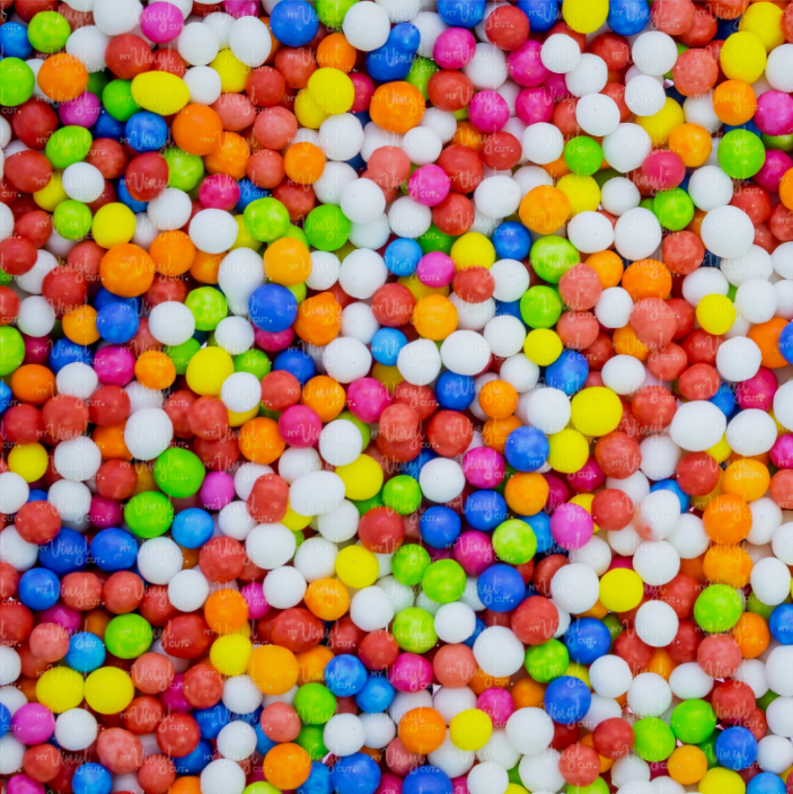 Mixed Color Candy Dots Realistic Photo Pattern Printed Heat Transfer ...