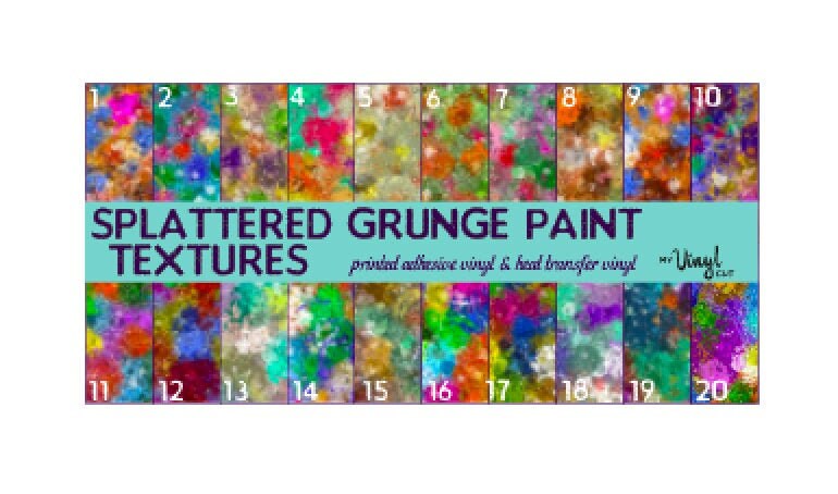 Grunge Paint Splatter Textures HTV Heat Transfer Vinyl or | Etsy