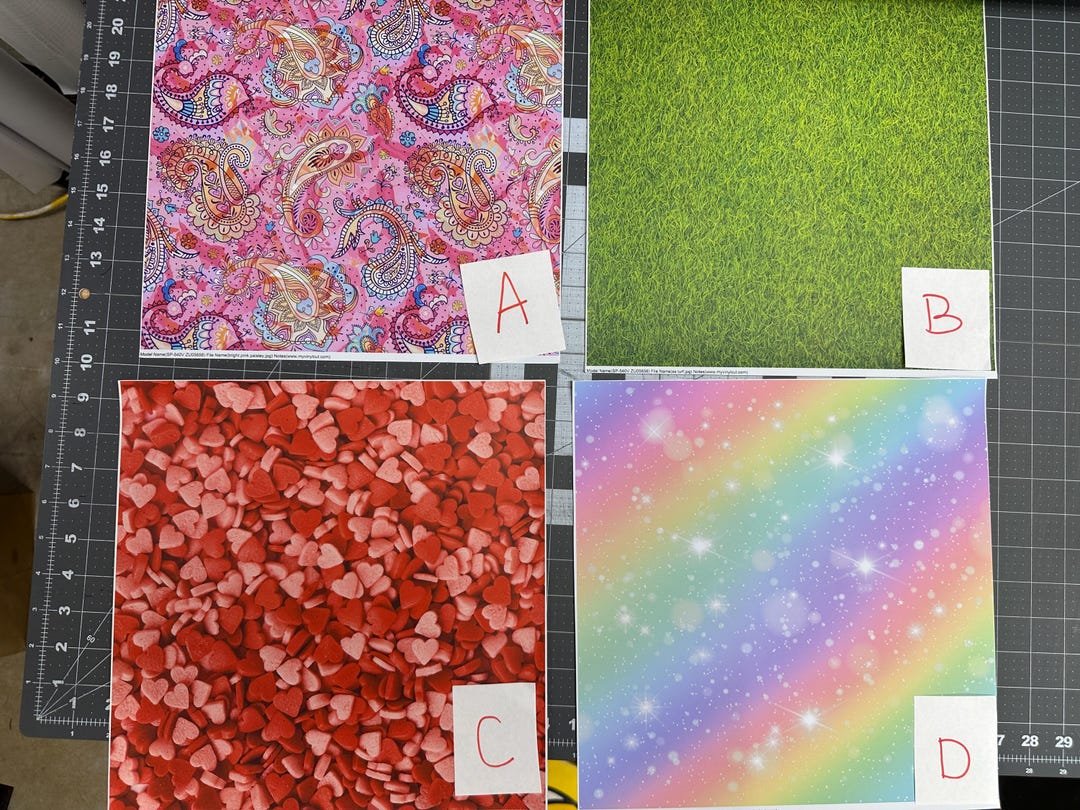 Printed Heat Transfer Vinyl HTV | Clearance | 12 X 12 Inch Sheets ...