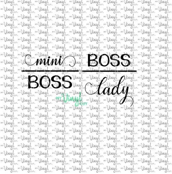 Mini Boss Boss Lady mommy and me Mom cup shirt design SVG for | Etsy