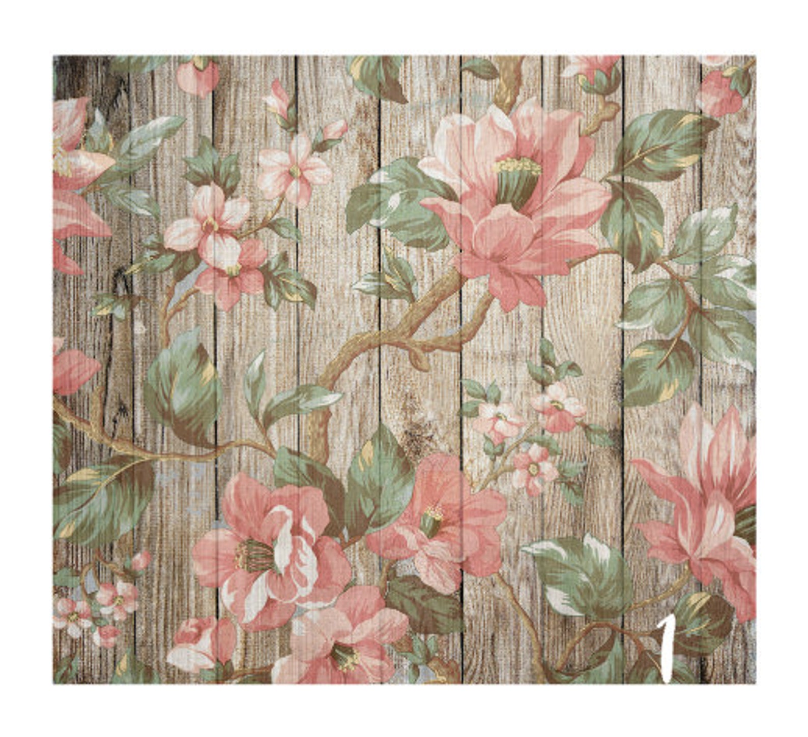 Printed Vinyl Flowers and Wood Floral HTV Heat Transfer Vinyl for ...