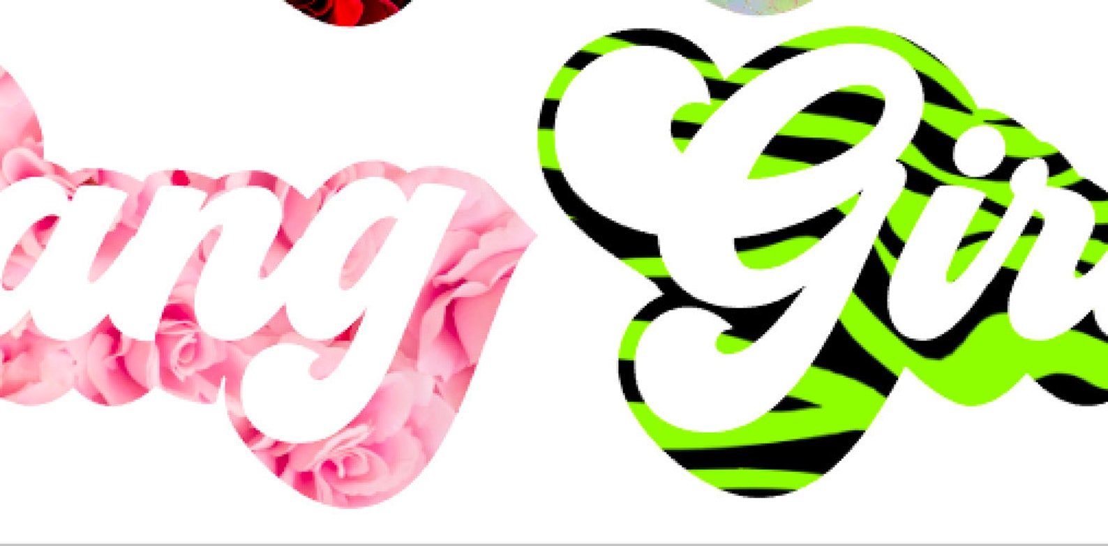 Waterslide Decal 1B PICK ONE Girl Gang DIY 4 Inches Wide - Etsy