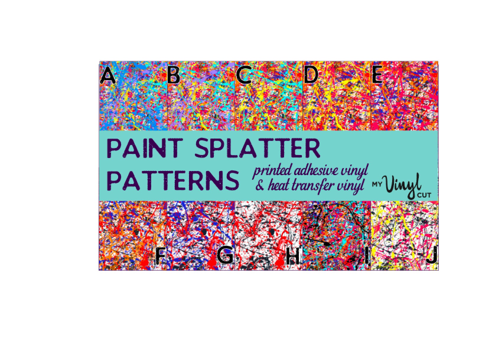 Patterned Vinyl PAINT SPLATTER Printed HTV Heat Transfer Vinyl - Etsy