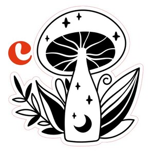 Sticker Mushroom for Water Bottle, Iphone, Macbook, Phone, Phone Case ...