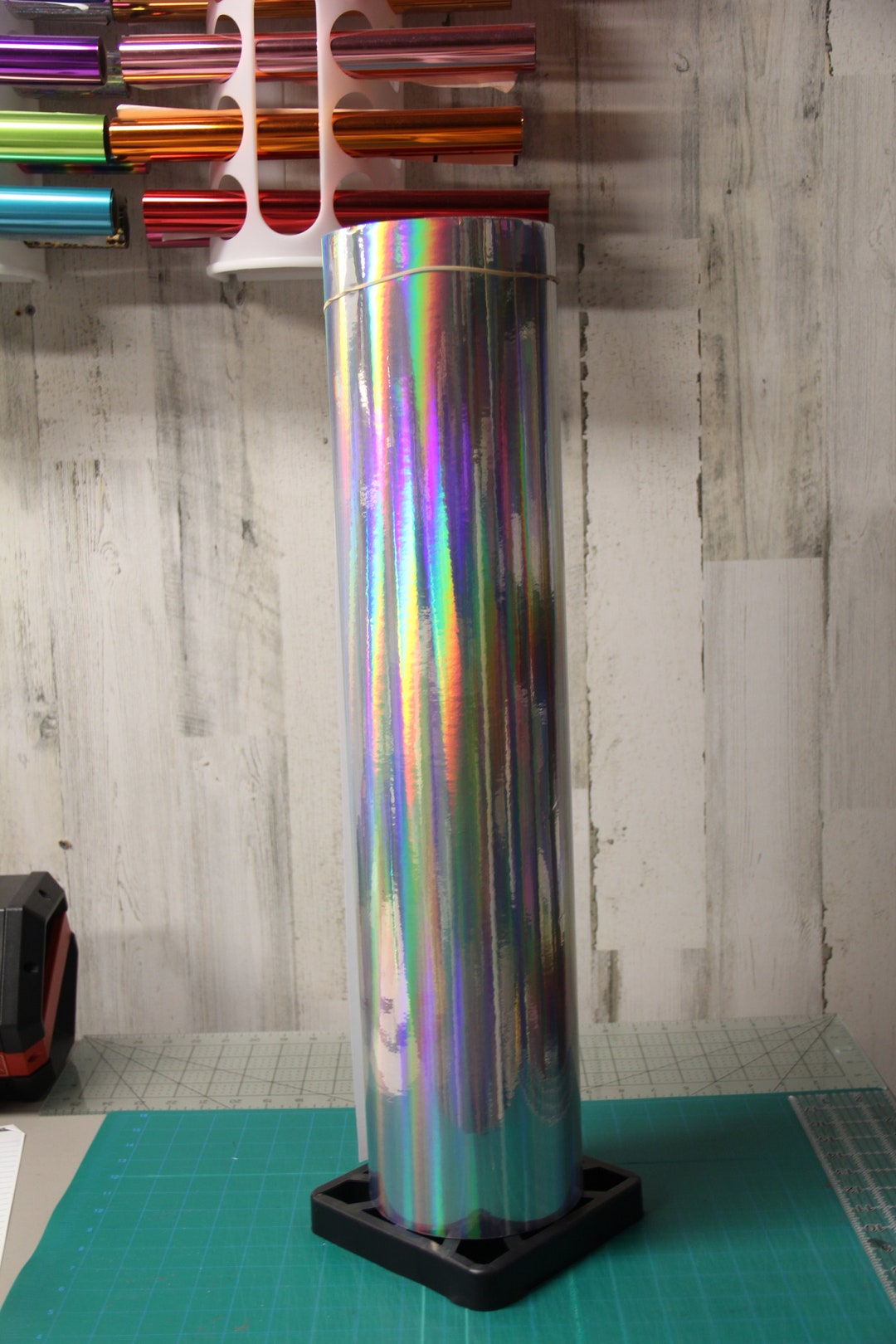 Silver Rainbow Holographic Adhesive Vinyl for Decals/stickers/labels ...
