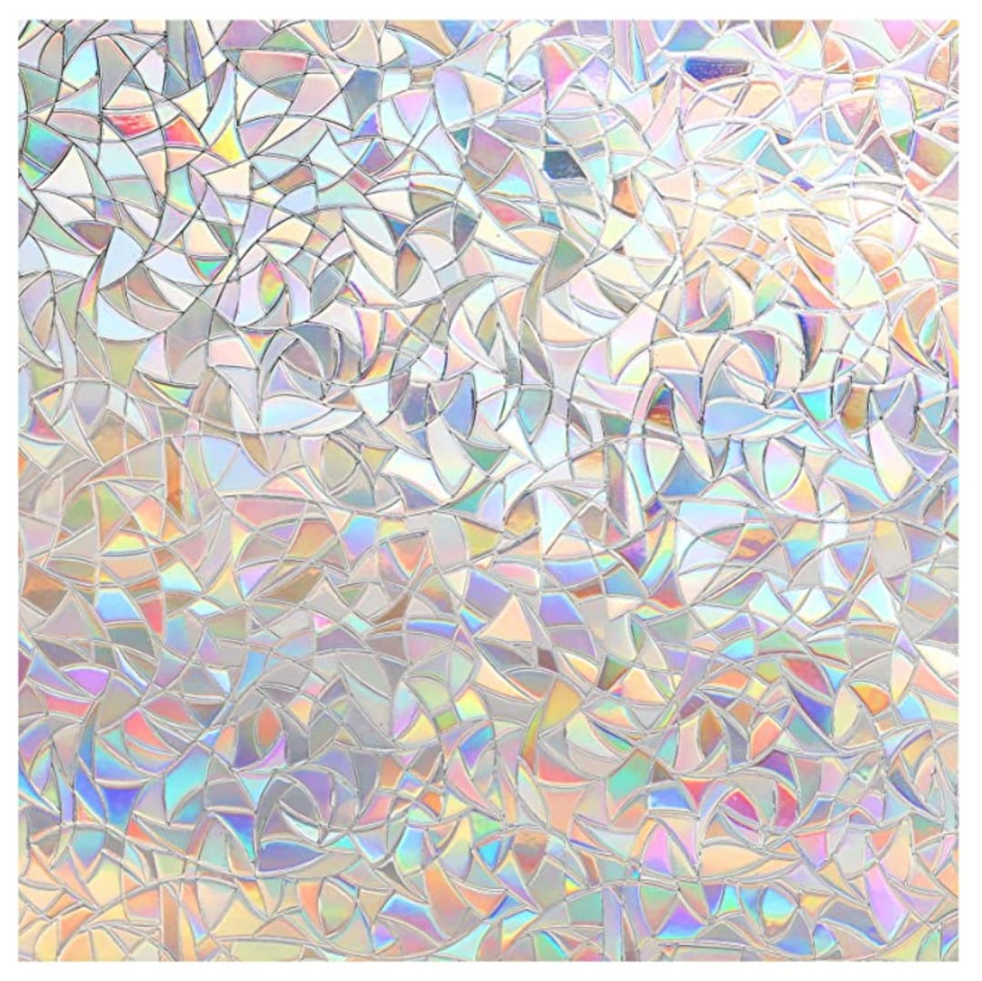 Window Privacy Film Rainbow Window Cling 3D Decorative Stained Glass ...