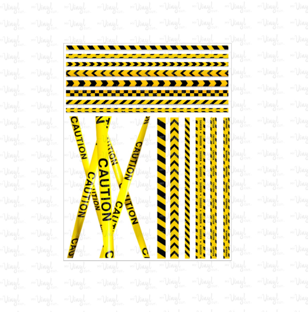Waterslide Decal 8 X 10 Inch Sheet Crime Scene Police Tape Permanent ...