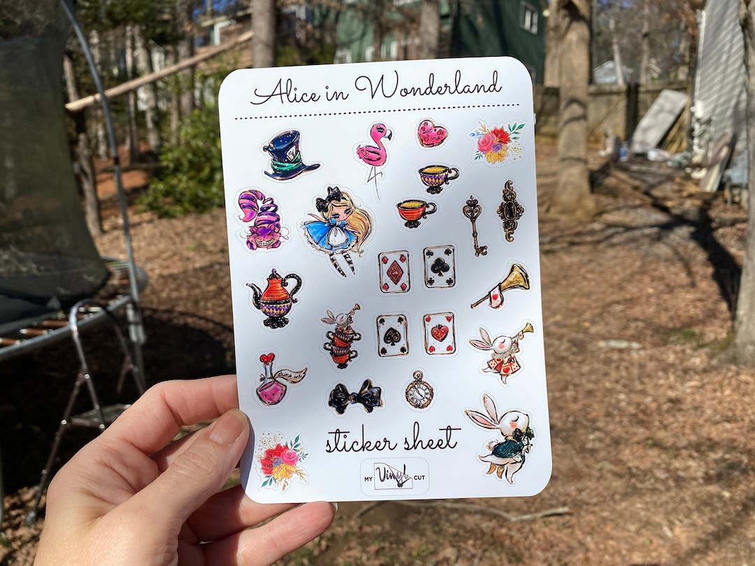 Sticker Sheet Set of Planner Stickers Party Favor Alice in Wonderland ...