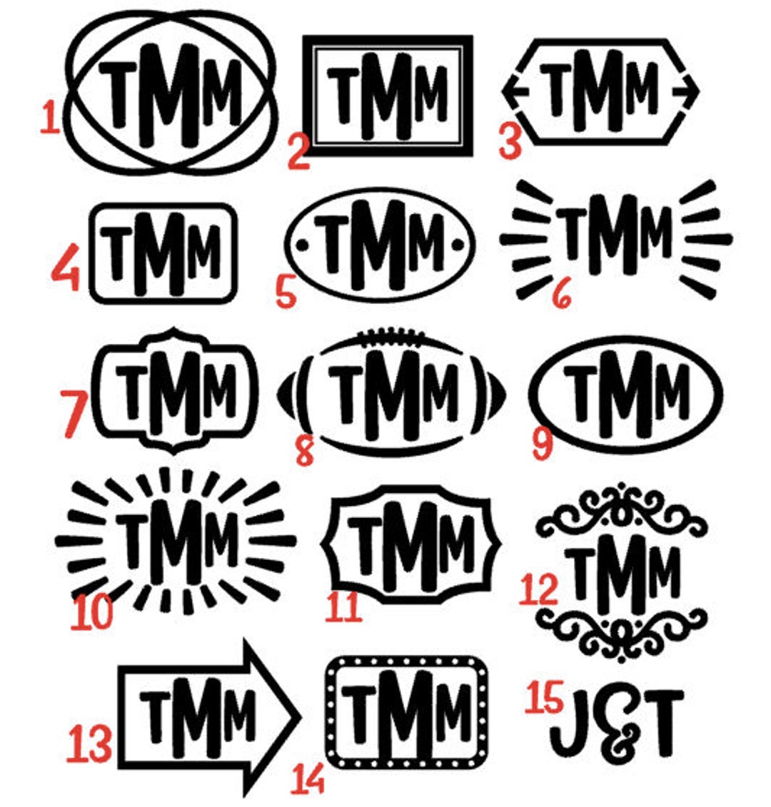 Custom Monogram in Heat Transfer Vinyl (you Iron on Your Shirt at Home ...