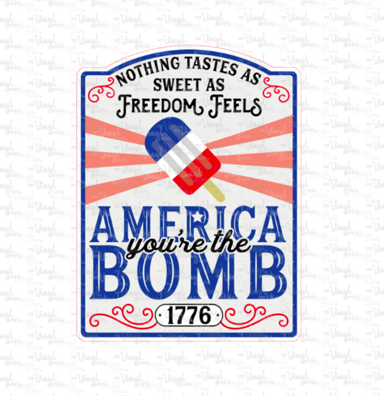 Sticker 9P Nothing Tastes Sweet as Freedom America - Etsy