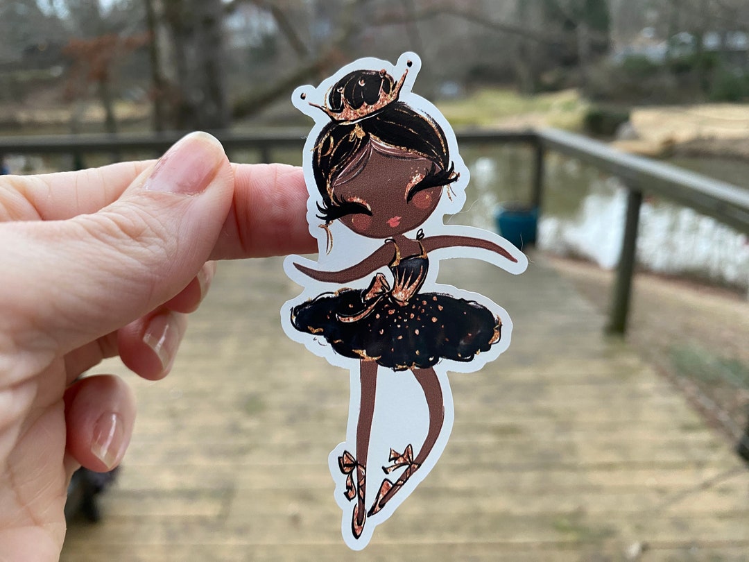 Ballerina | 2C | Vinyl Sticker Waterproof | Window Cling | Glitter ...
