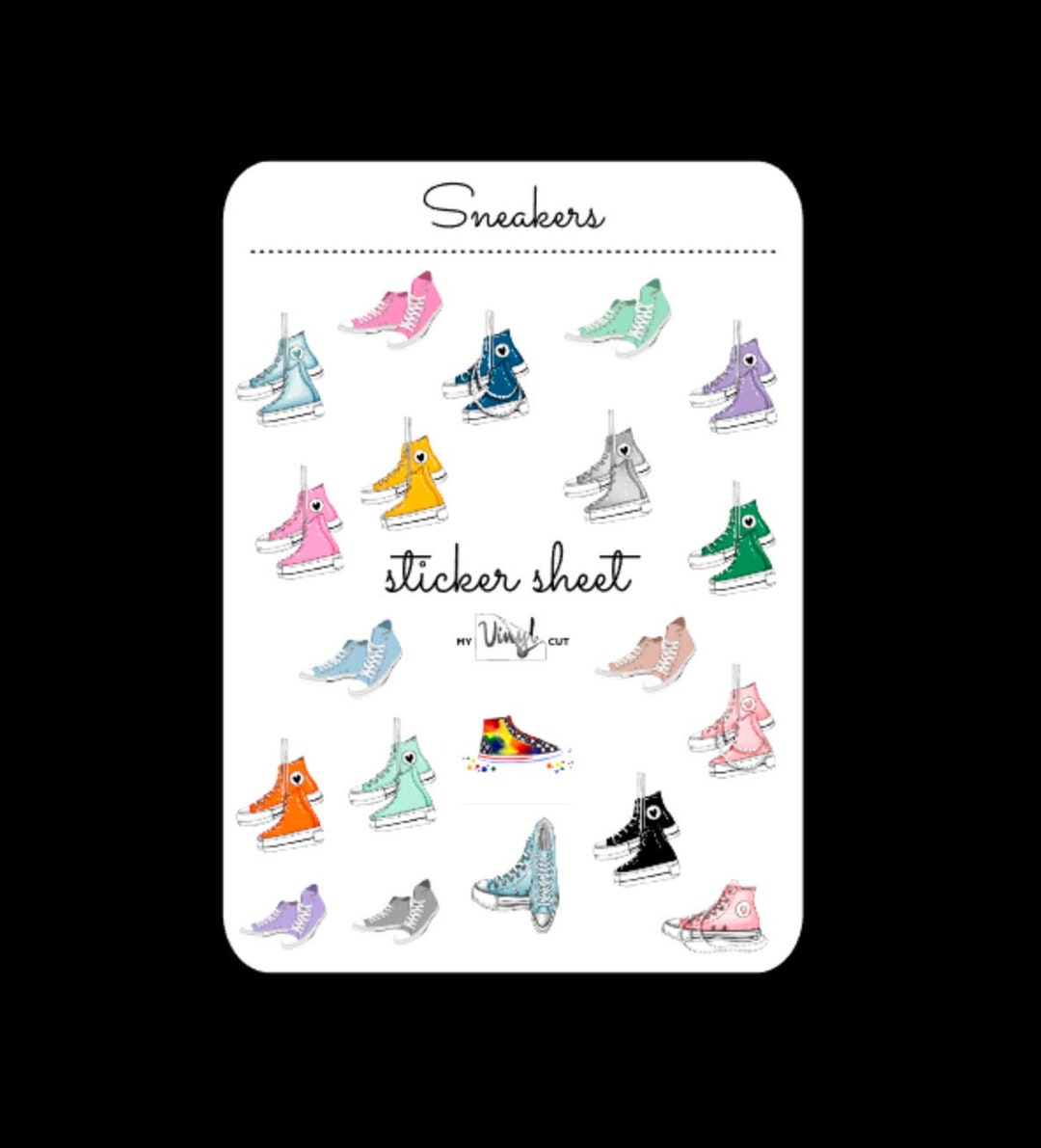 Sticker Sheet Set of 20 Planner Stickers Sneakers 1 Inch Stickers on a ...