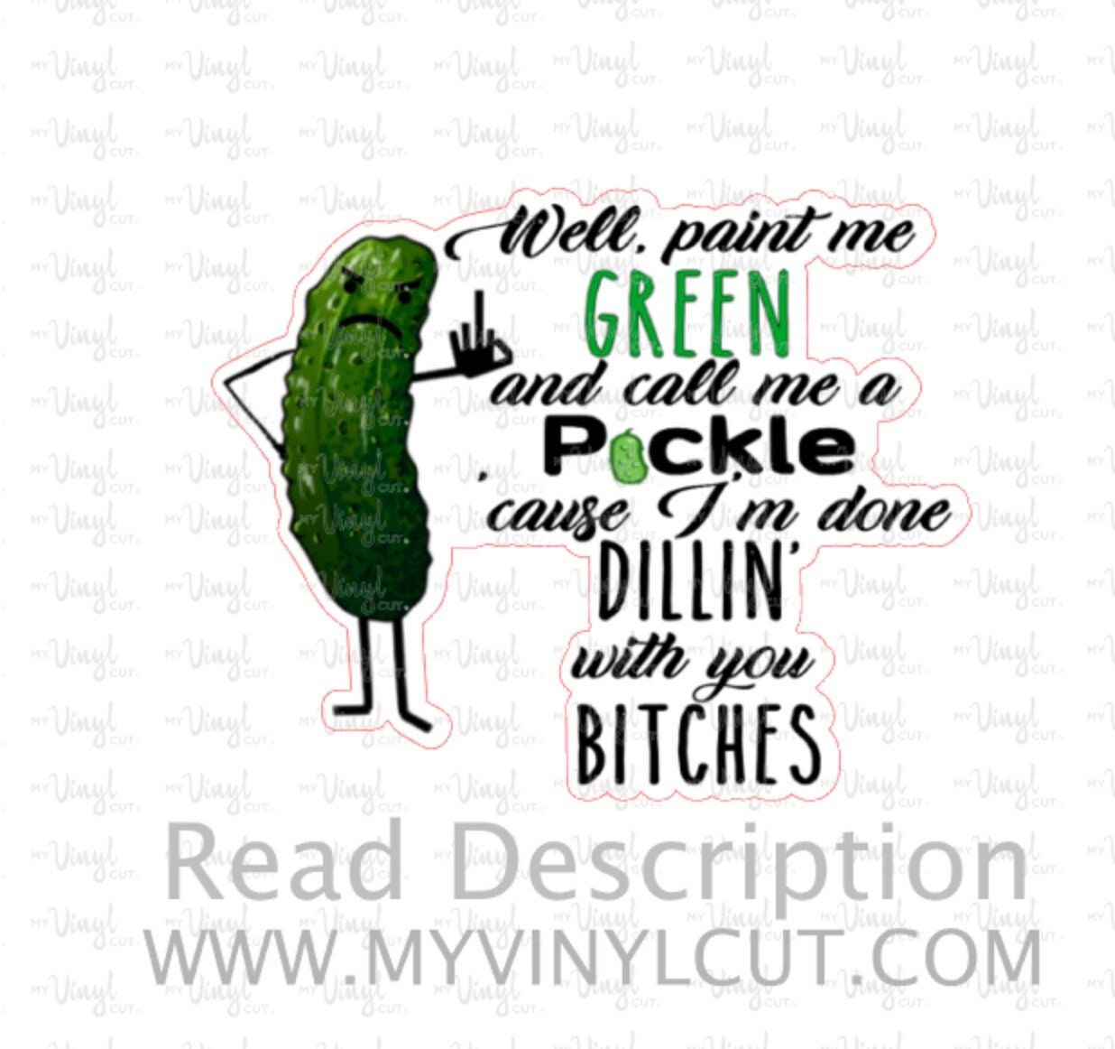 Pickle Decals for Tumbler - Etsy