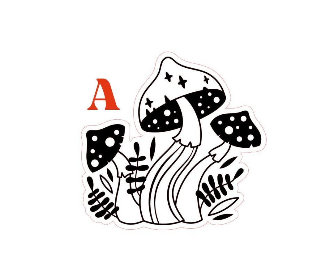 Sticker Mushroom for Water Bottle, Iphone, Macbook, Phone, Phone Case ...