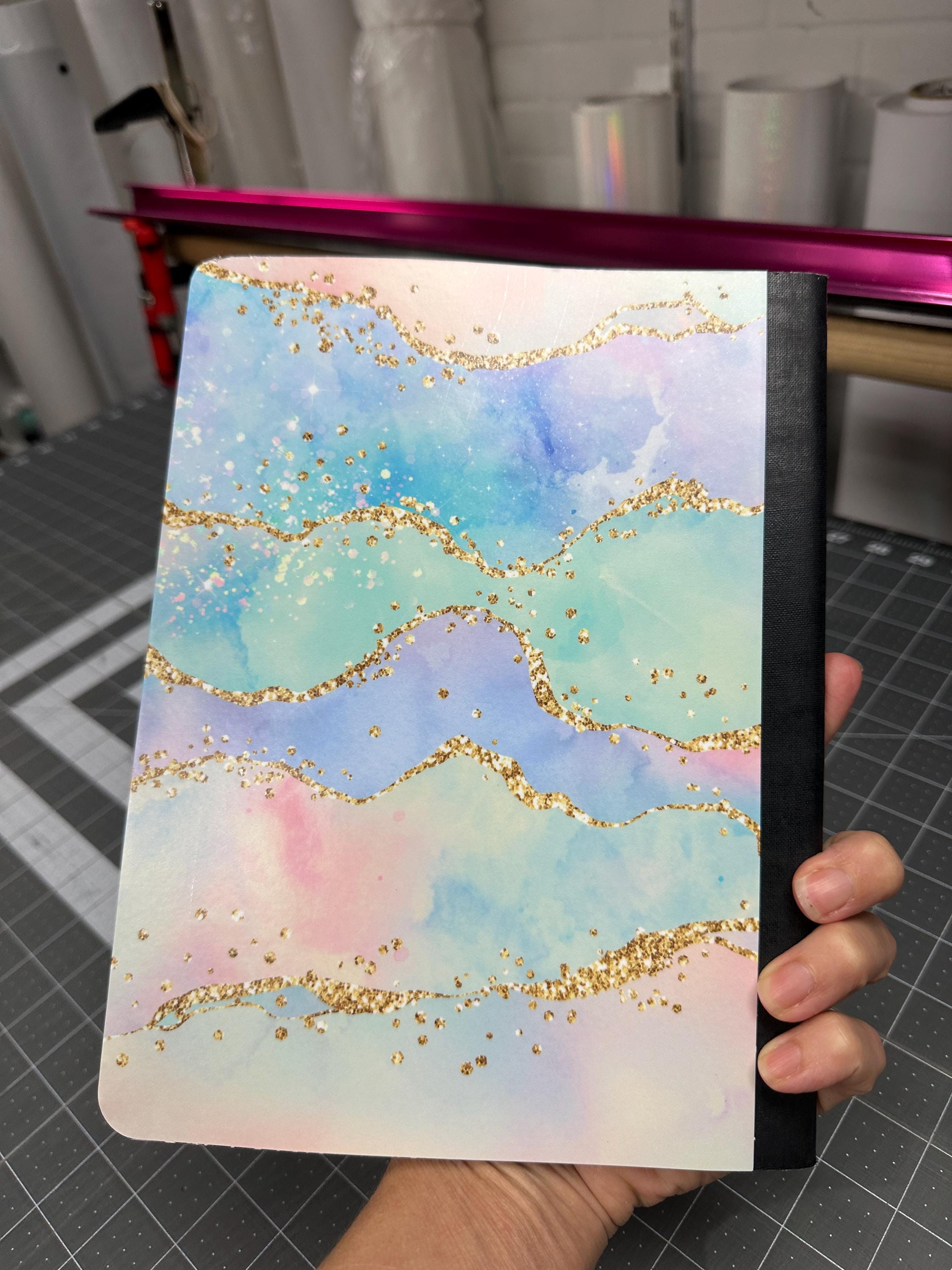 Custom Composition Notebook - Laminated Sticker Applied to Cover ...