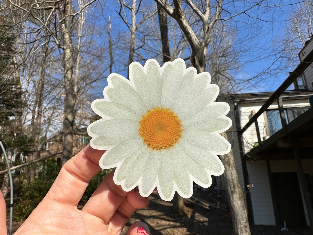 Daisy | 64C | Vinyl Sticker Waterproof | Window Cling | Glitter ...