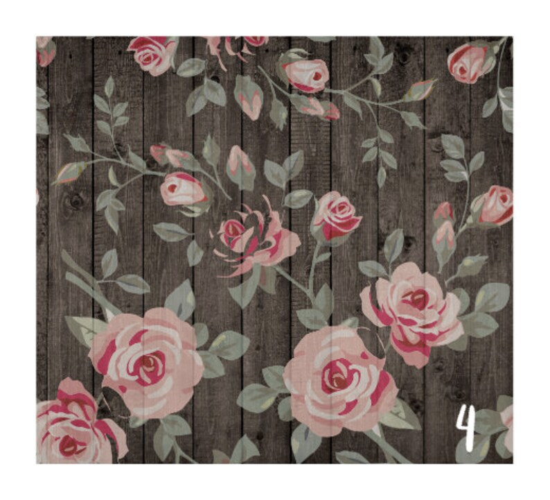Printed Vinyl Flowers and Wood Floral HTV Heat Transfer Vinyl for ...