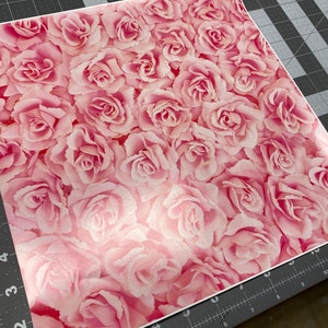 Printed HTV RED or Pink ROSES Heat Transfer Vinyl Pattern 1 Sheet for ...